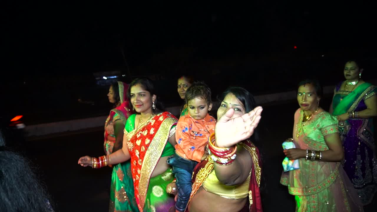 People Dancing Wildly On The Street In The Indian Wedding Baraat Free ...