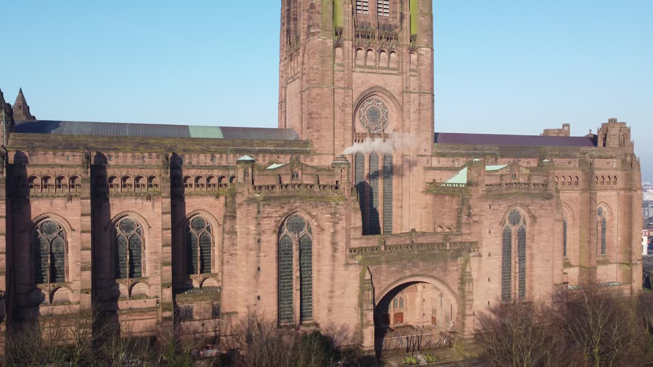 Liverpool Anglican Cathedral Historical Gothic Landmark Aerial Building ...