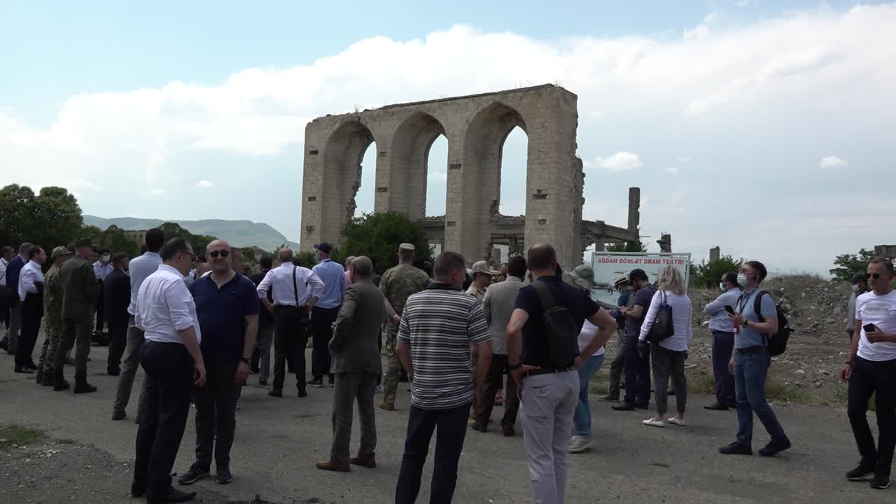 International Delegation Visit The Ruins Of The Drama Theatre Building ...