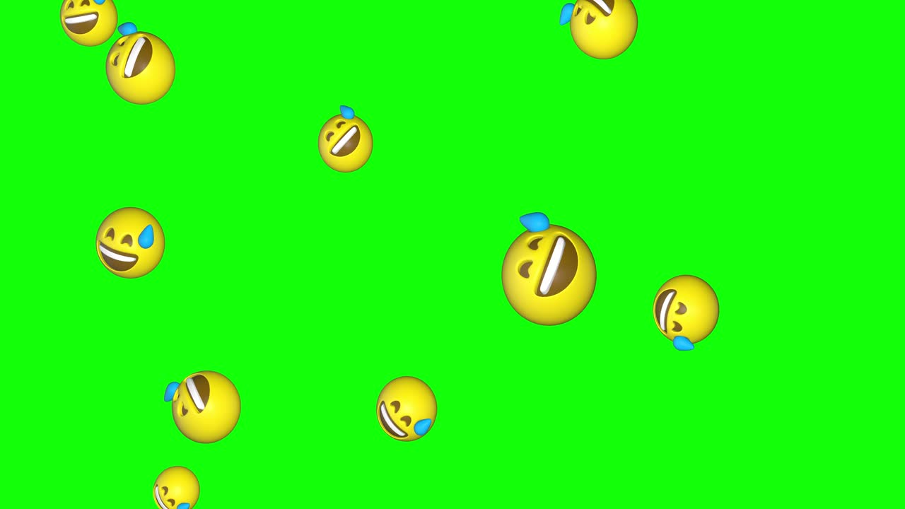 Worried 3D Emojis Falling Green Screen Free Stock Video Footage ...