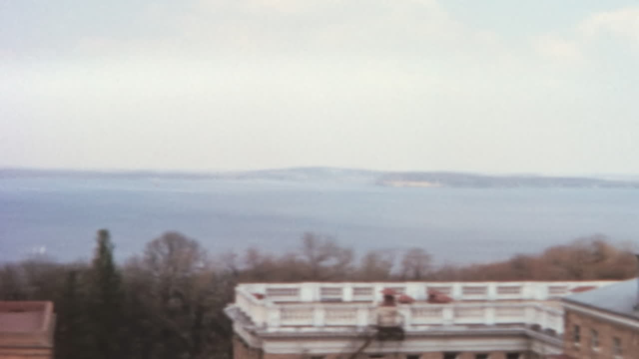 Panorama Of Lake Mendota From Above In Madison Wisconsin In 1960s Free ...