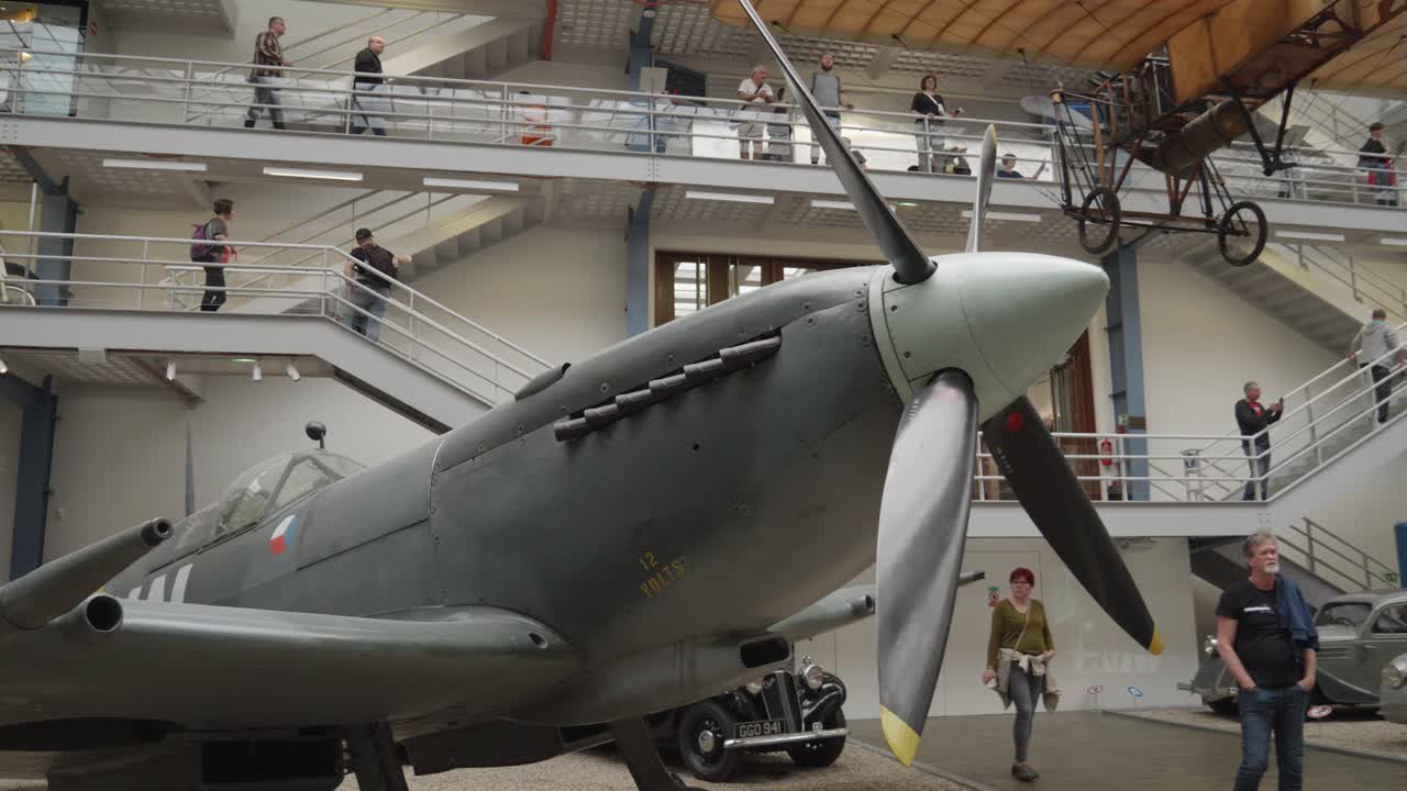 Submarine Spitfire Aircraft At Historical Planes Exhibition In National ...