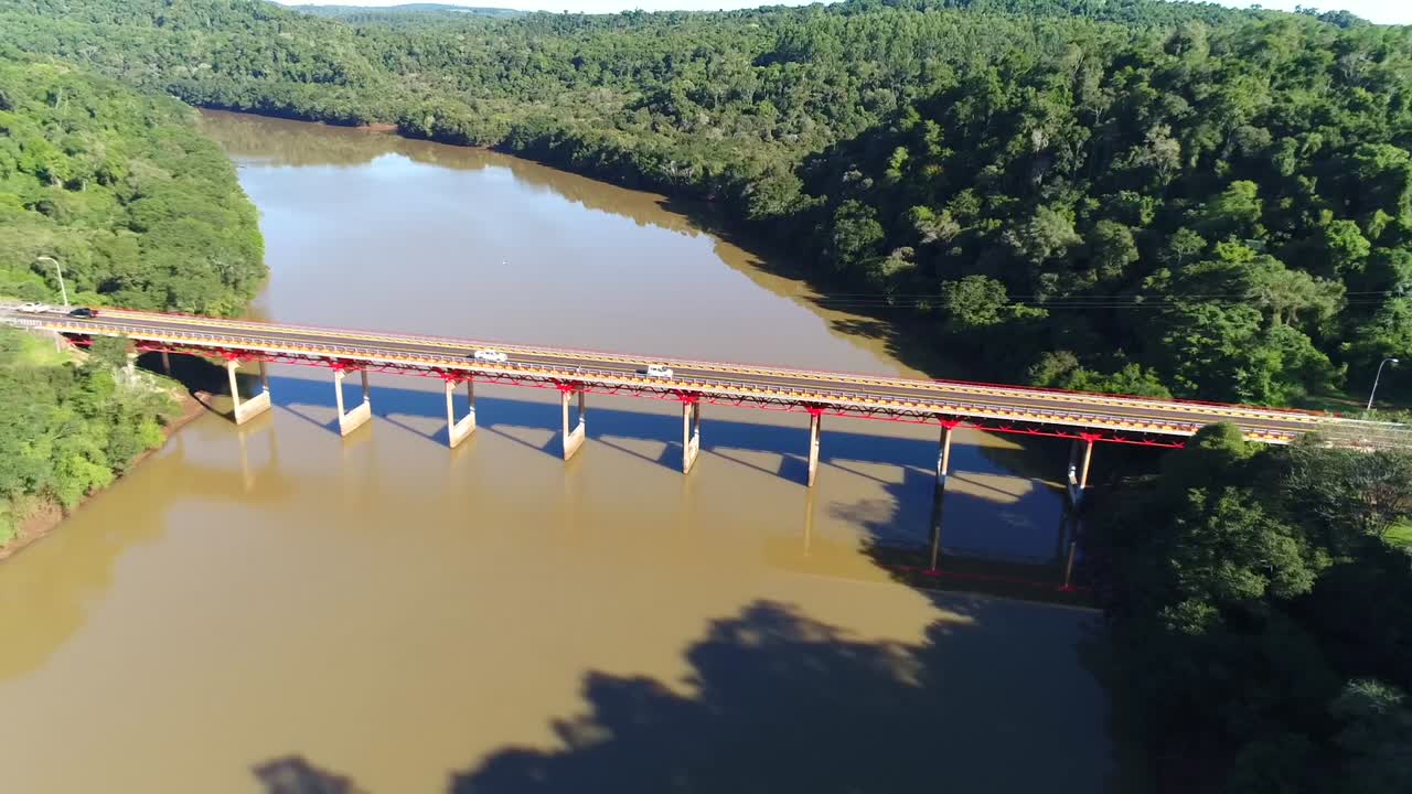 Drone Revealing An Impressive Bridge Within The Amazon Rainforest Free ...