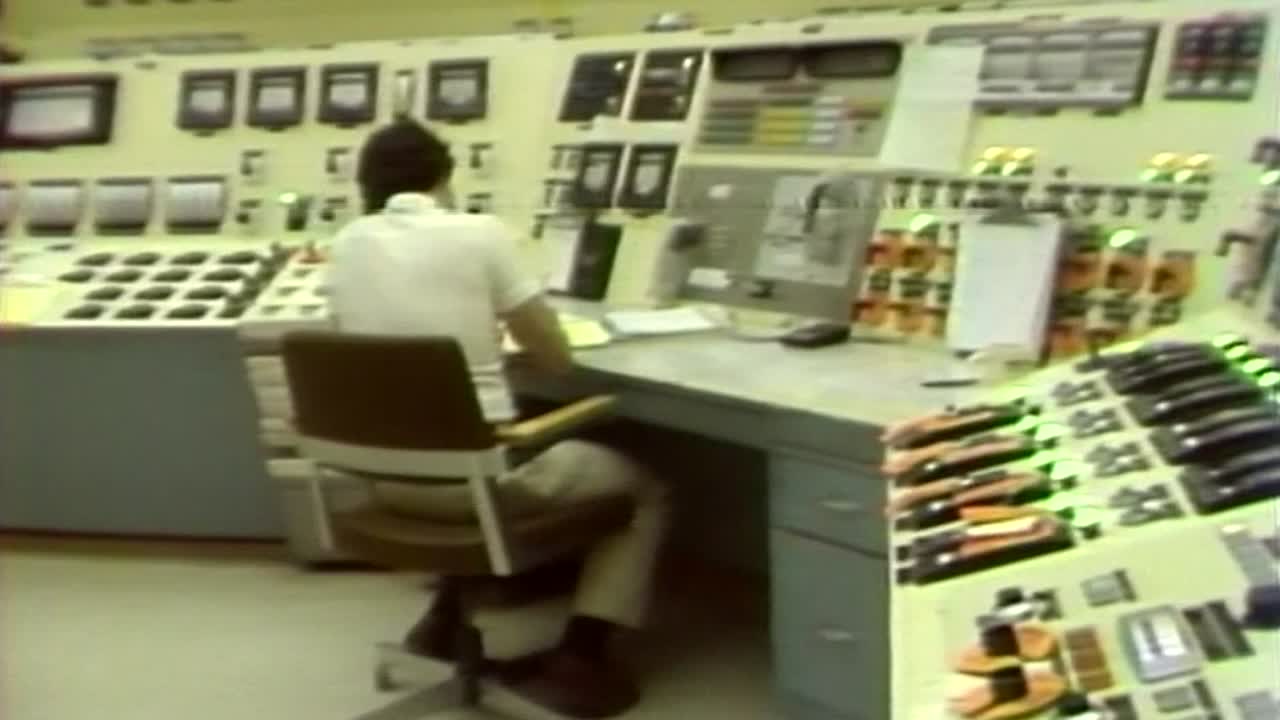 1970s NUCLEAR POWER PLANT CONTROL ROOM TECH WORKING Free Stock Video ...