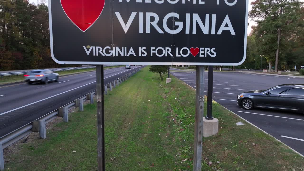 Welcome To Virginia State Sign Free Stock Video Footage Download Clips ...