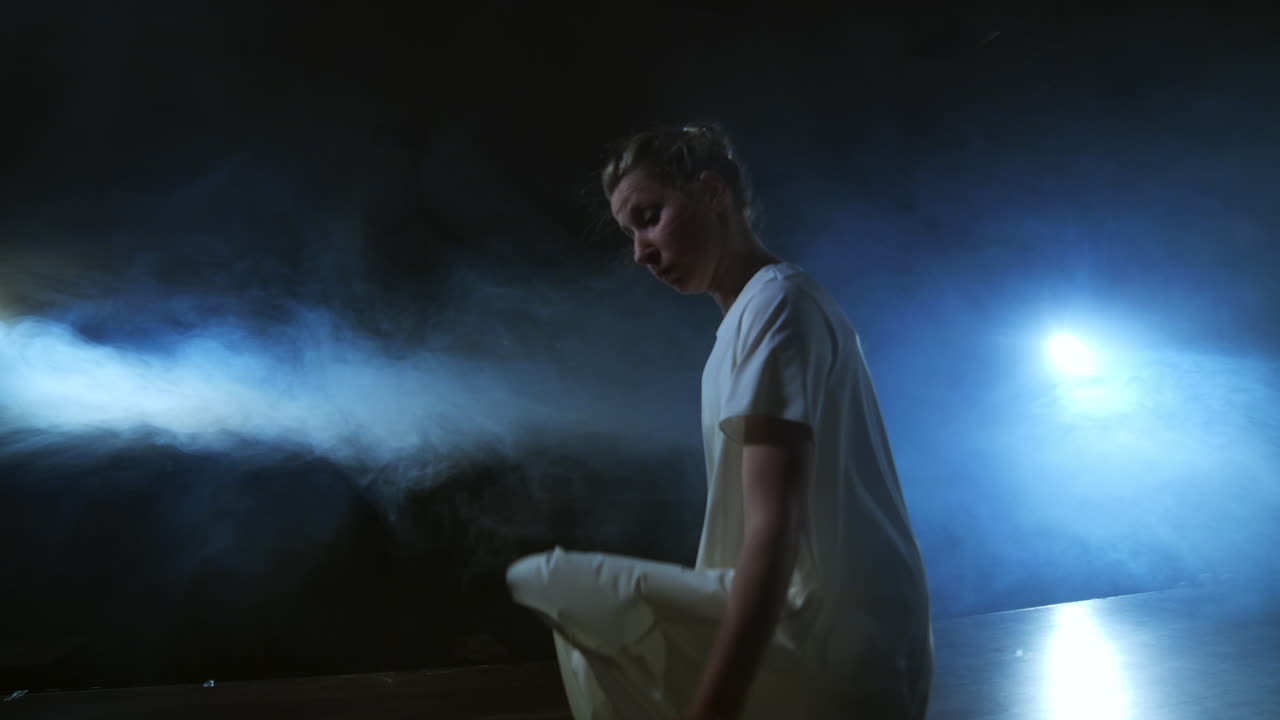 Dynamic Scenes From The Musical Solo Performance Of A Modern Ballerina ...