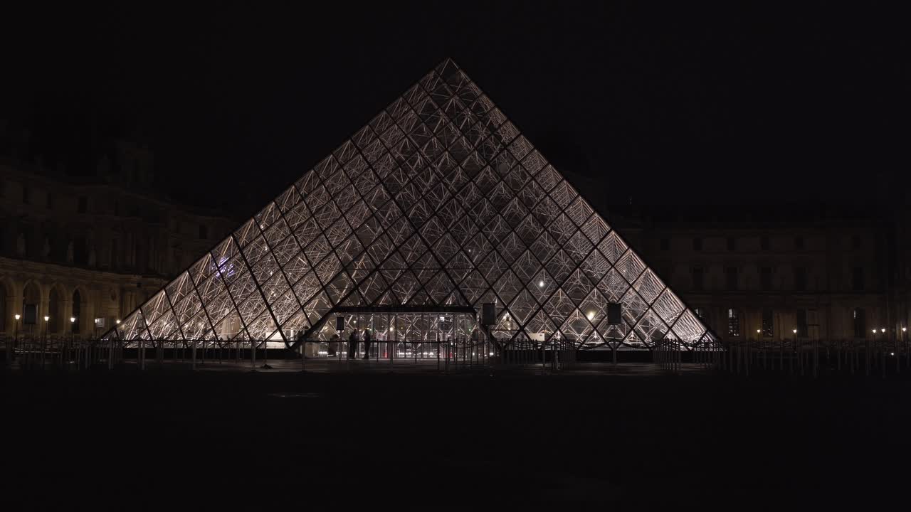 Louvre Pyramid Is A Large Glass-and-metal Structure Designed By The ...