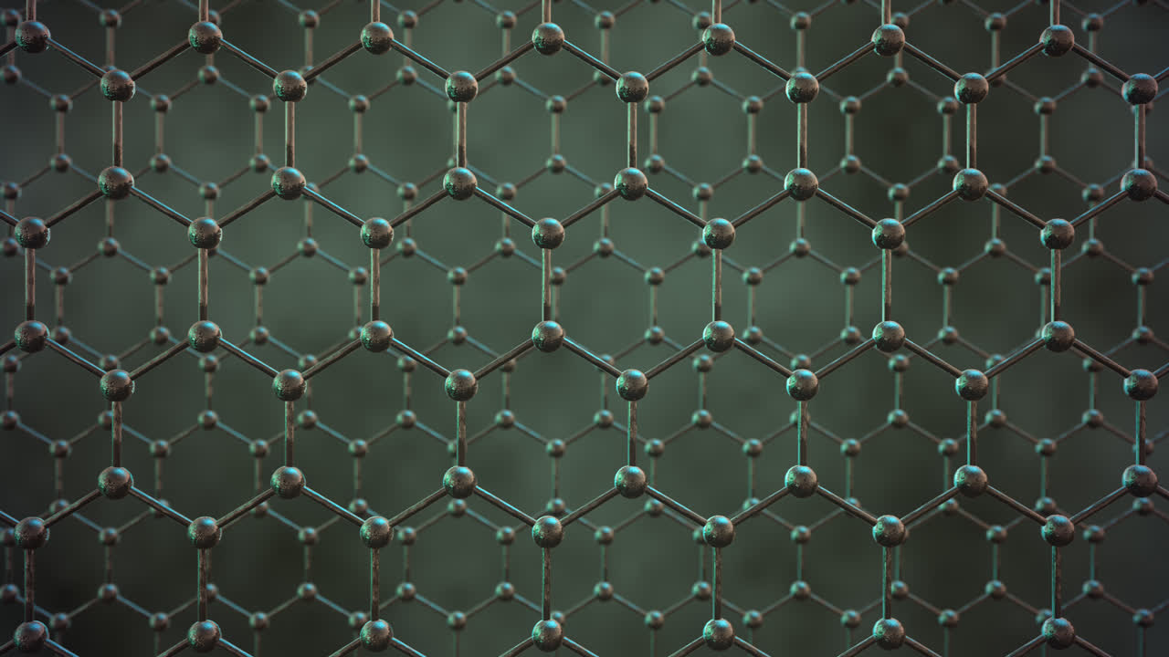 Seamlessly Loopable Animation Of The Graphene Structure. Two Rows Of ...