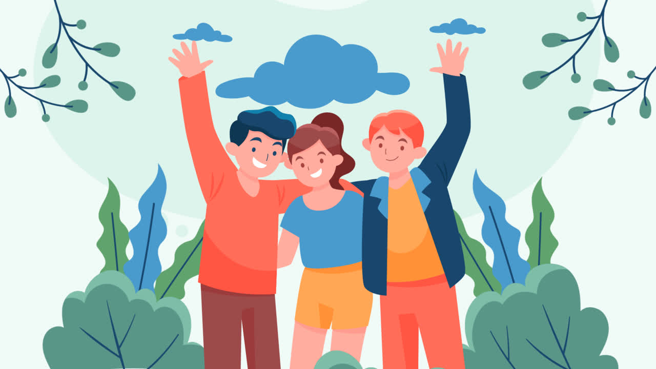 Motion Graphic Of Flat Background For International Friendship Day ...