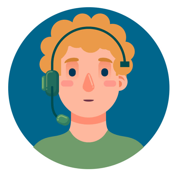 Motion Graphic Of Different Call Center Avatars In Flat Design Free ...