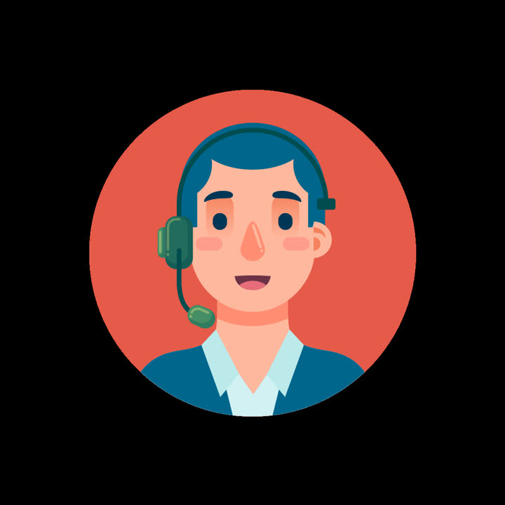 Motion Graphic Of Different Call Center Avatars In Flat Design Free ...