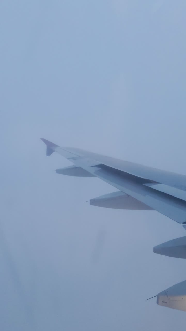 View From Airplane Flying In The Day Very High Feet Flying Scene From ...