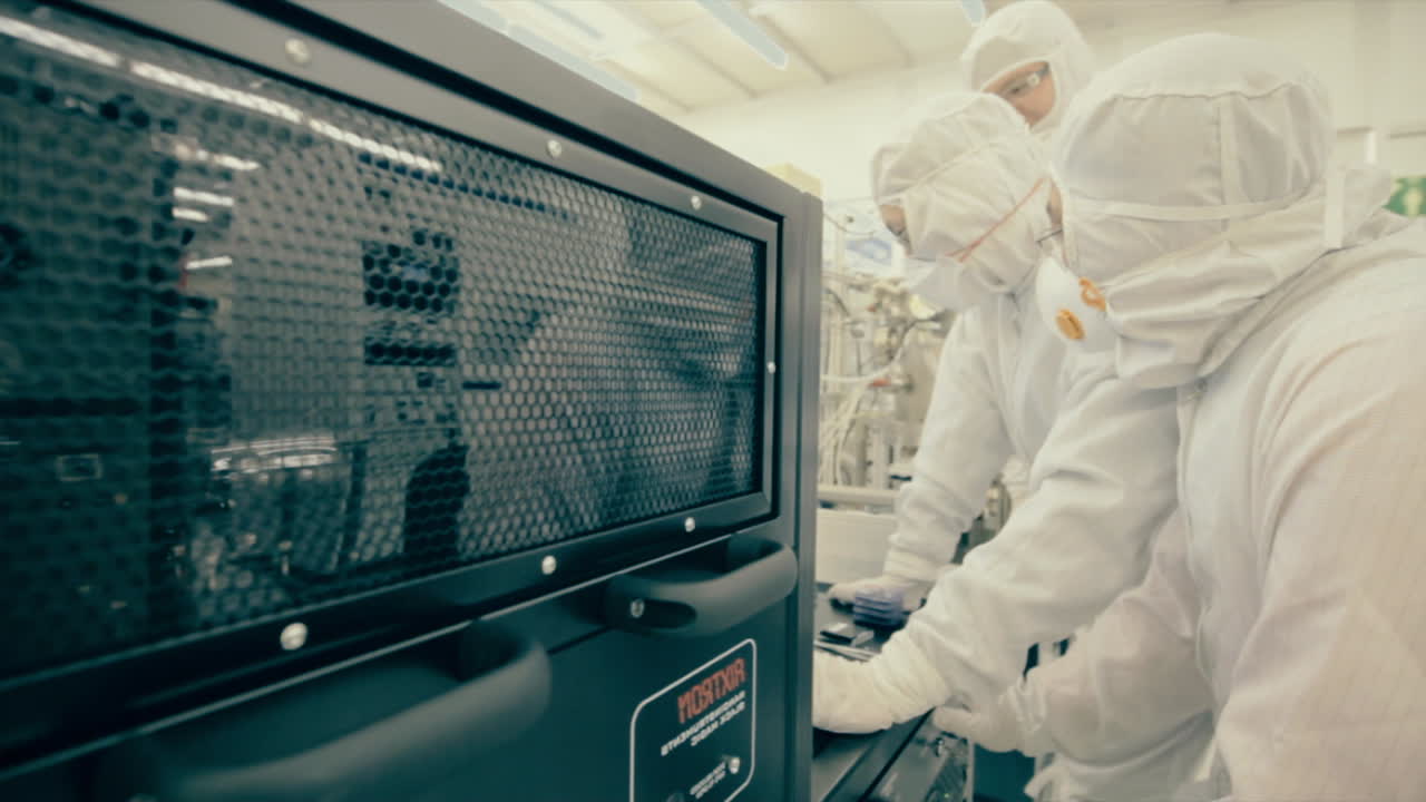 Rare Footage From Inside Of A Specialized Cleanroom Laboratory Where ...