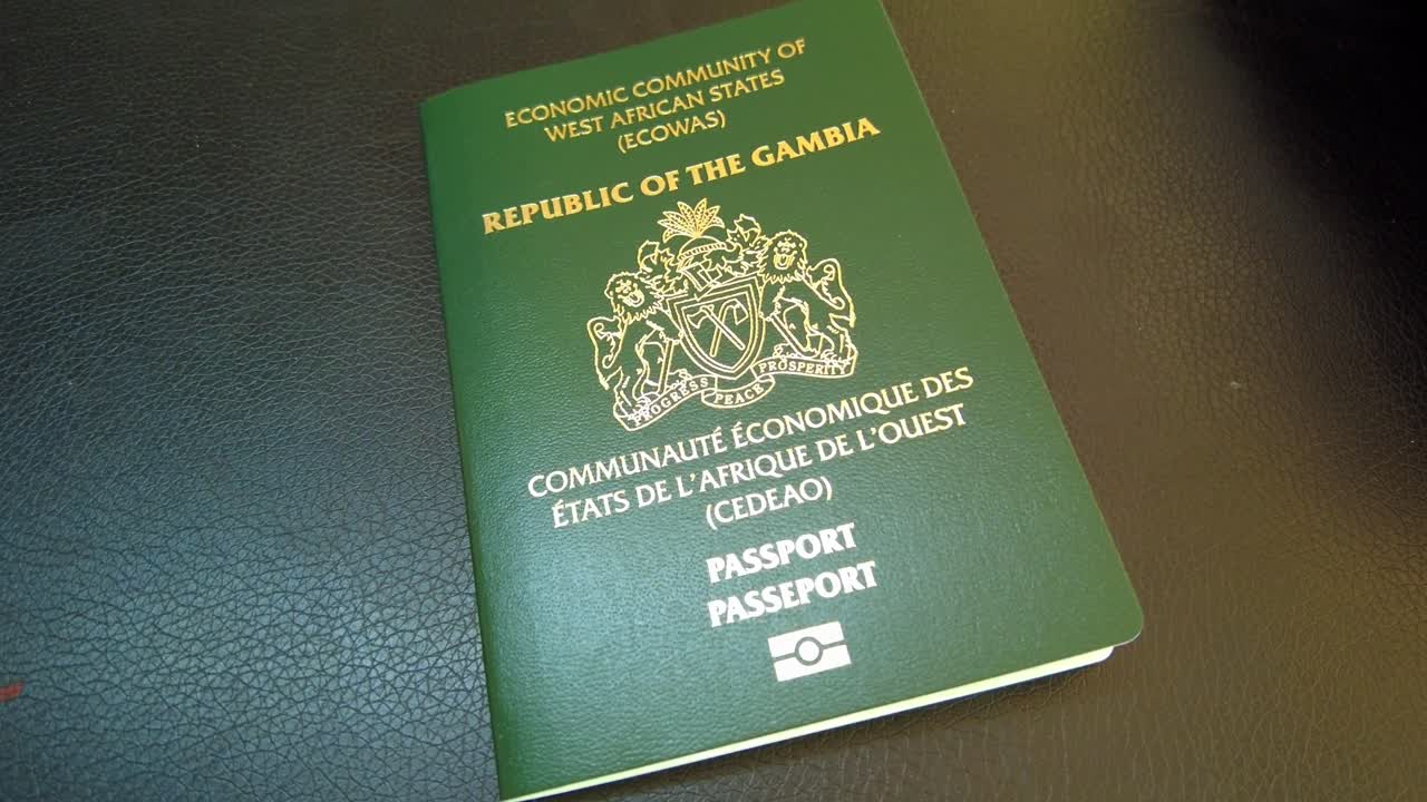 Stationary View Of Gambia Biometric Passport - Republic Of The Gambia ...