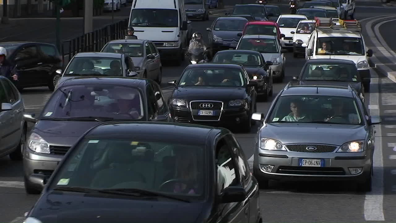 Traffic Jam In Rome Italy Free Stock Video Footage Download Clips