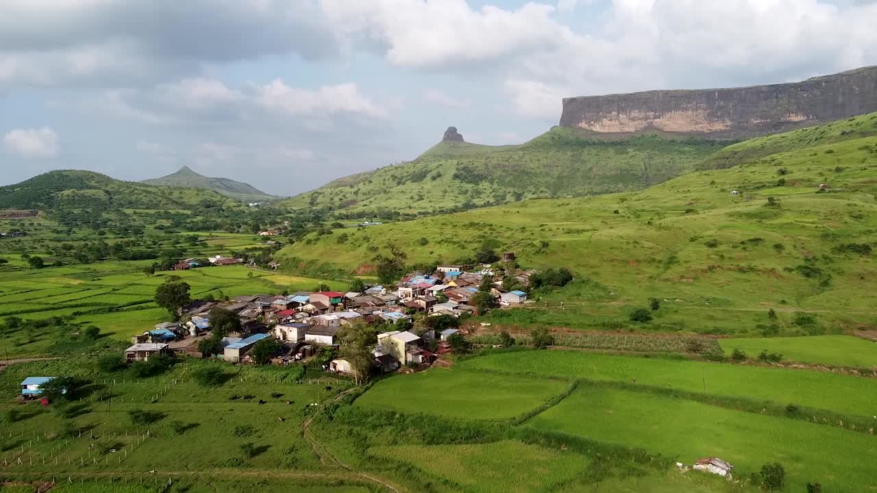 Idyllic Town Surrounded With Greenery Landscape Near Brahmagiri ...