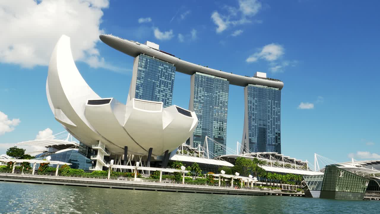 Premium stock video - Artscience museum inside the integrated resort at ...