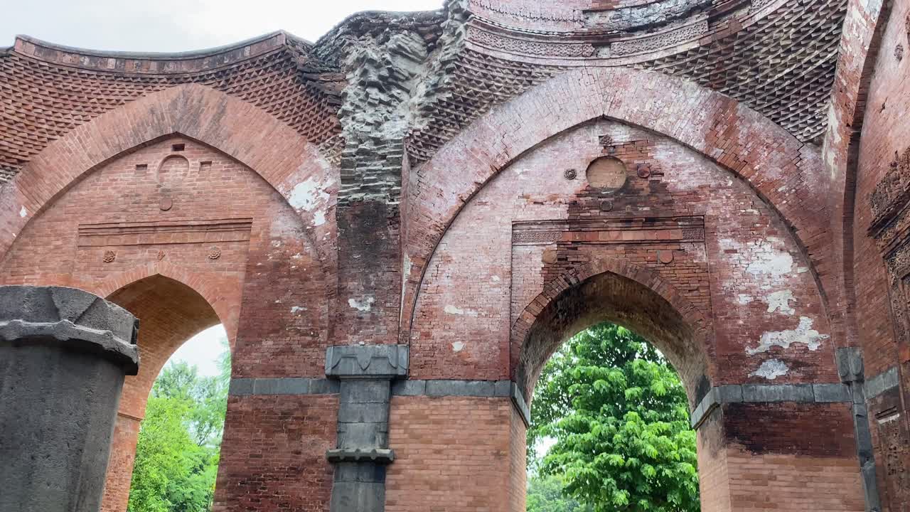 The Crumbling Remains Of A Broken Hall With Stone Arches At The ...