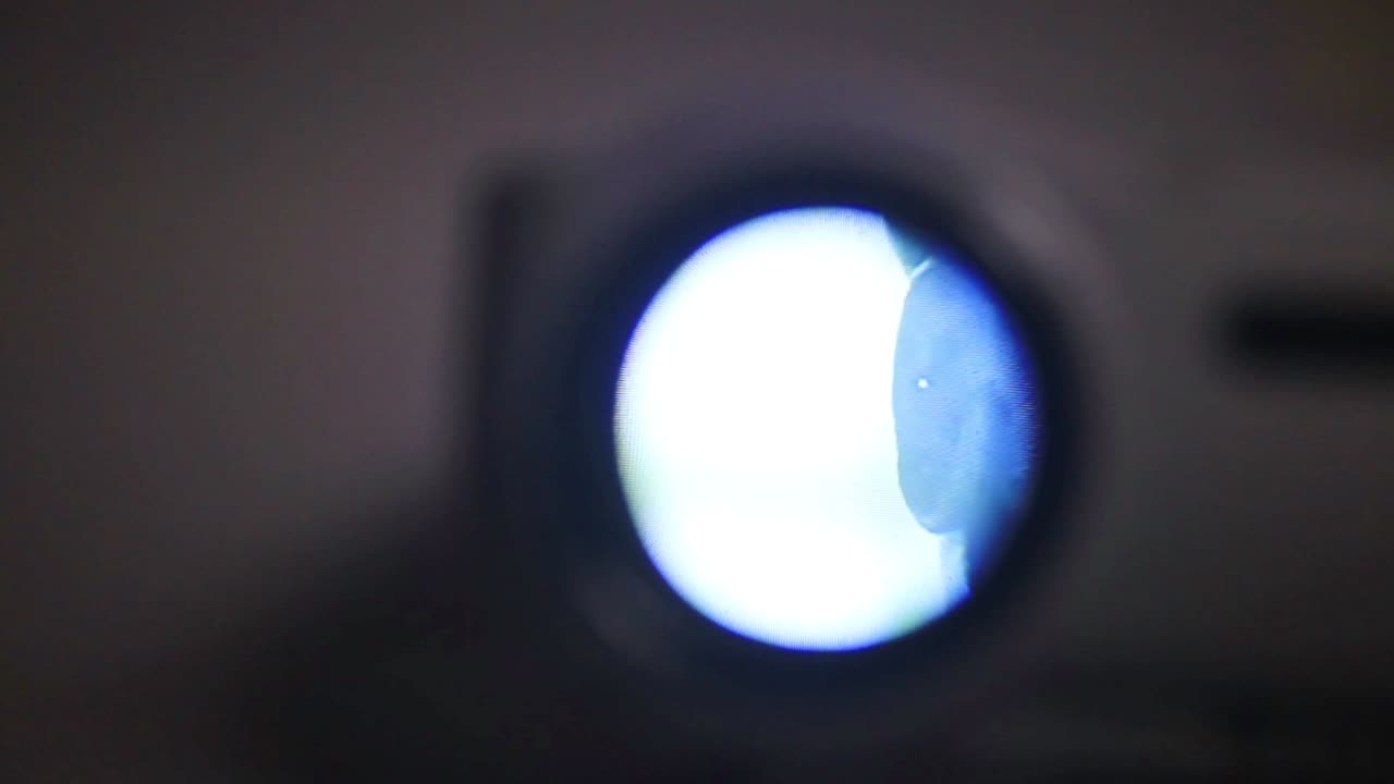 Inverted View Inside The Projector's Optics Free Stock Video Footage ...