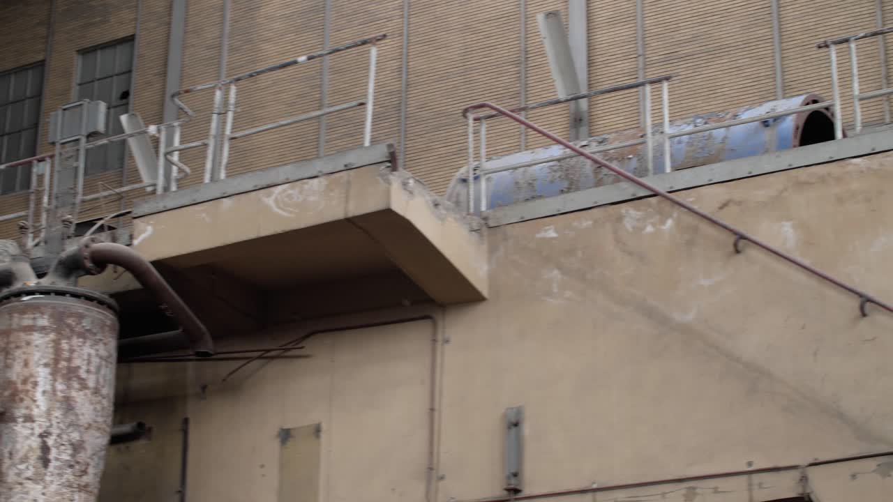 Panning Footage Inside Of A Decaying Power Plant Free Stock Video ...