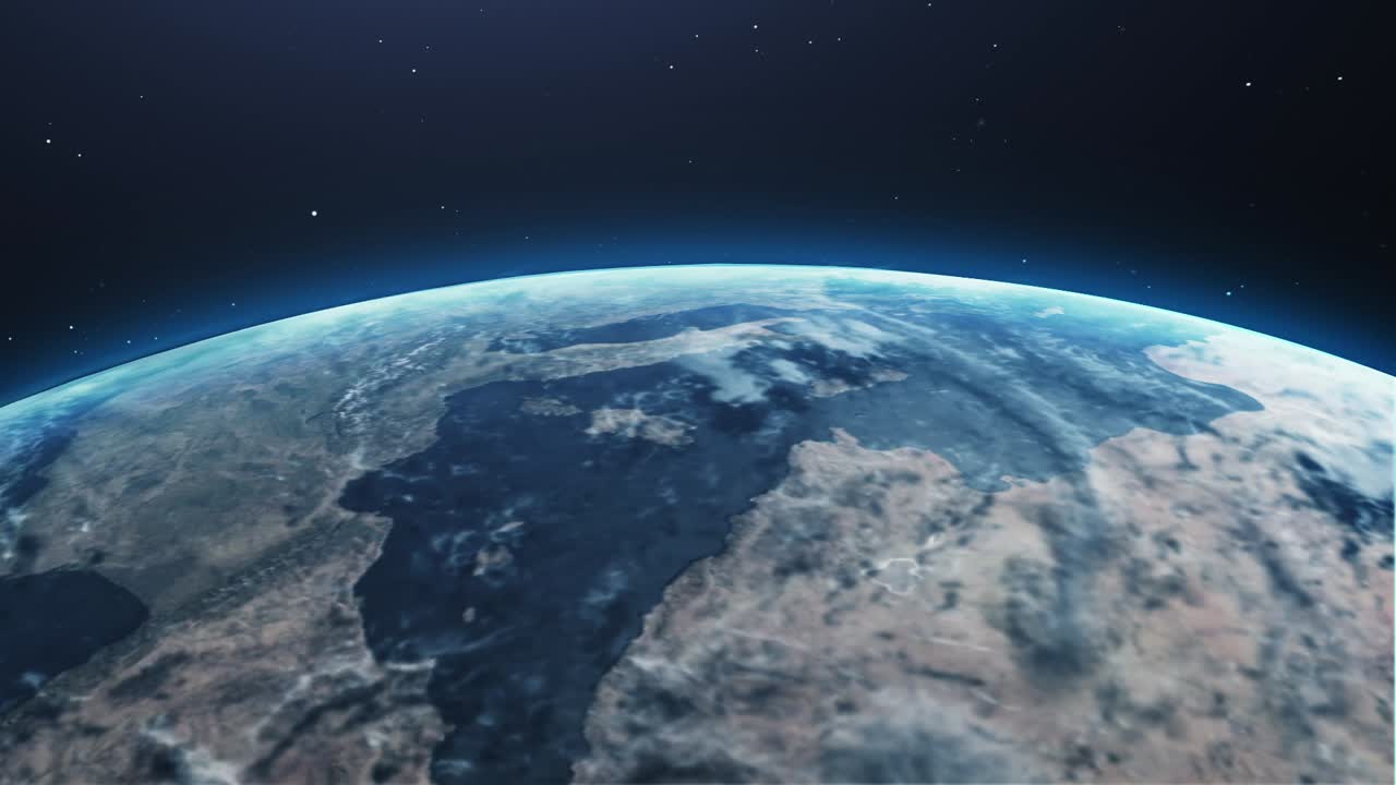 Animated VFX Earth With Atmosphere Horizon Fast Free Stock Video ...