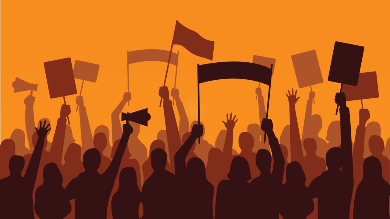 Vídeo Premium - Figuras de silueta animación de dibujos animados que ...