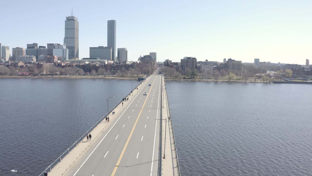 Harvard Bridge, Connecting Cambridge To Boston Free Stock Video Footage ...