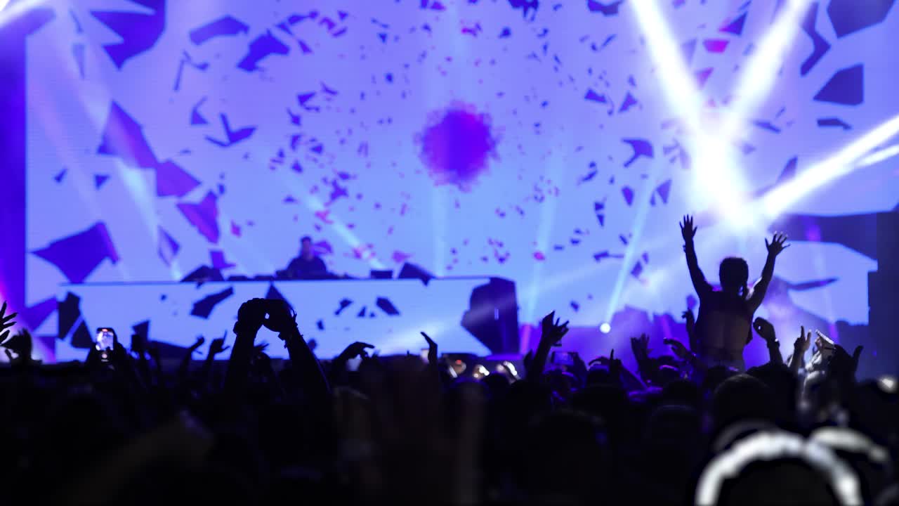 Abstract Loop Animation On Big Screen Of Concert Free Stock Video ...