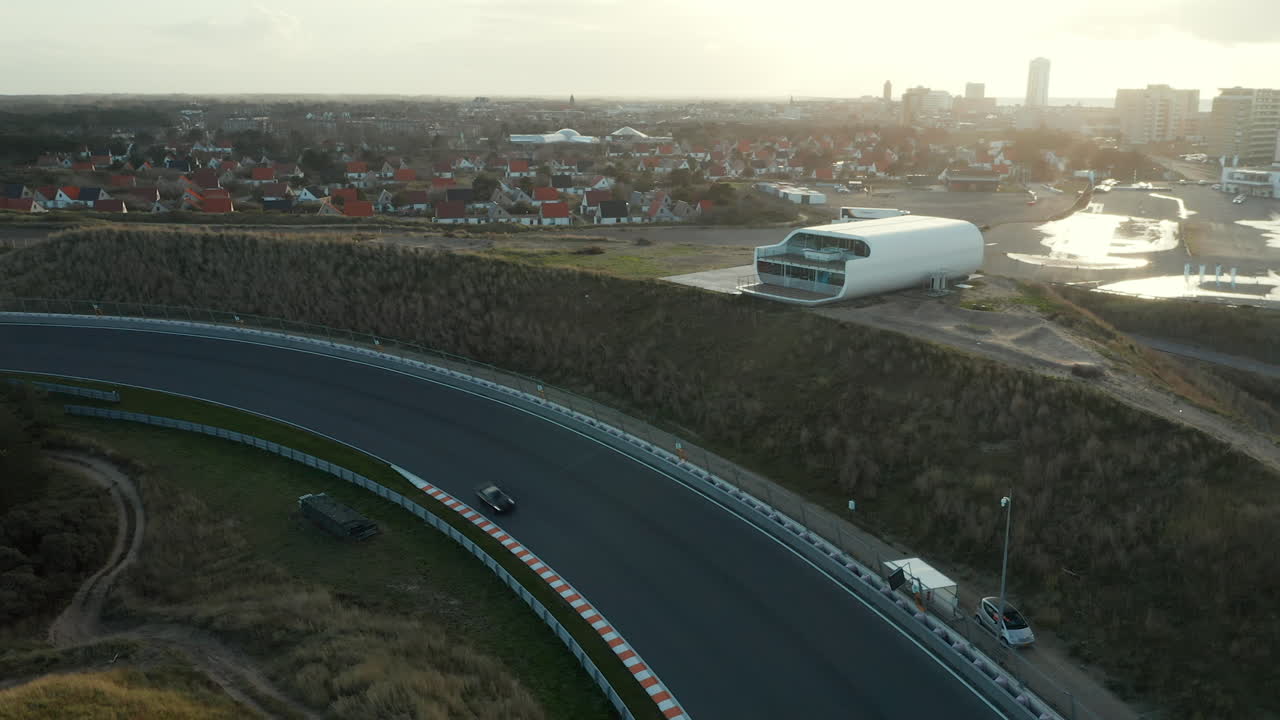 Top View Of F1 Circuit Zandvoort In The Netherlands - Aerial Drone Shot ...