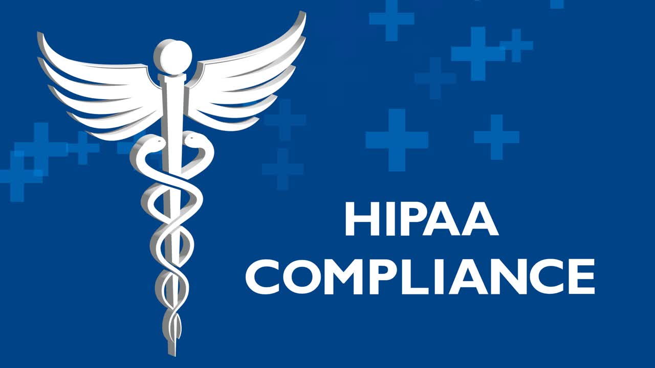 HIPAA Symbol And Logo Illustrated And Animated Text HIPAA Compliance In ...