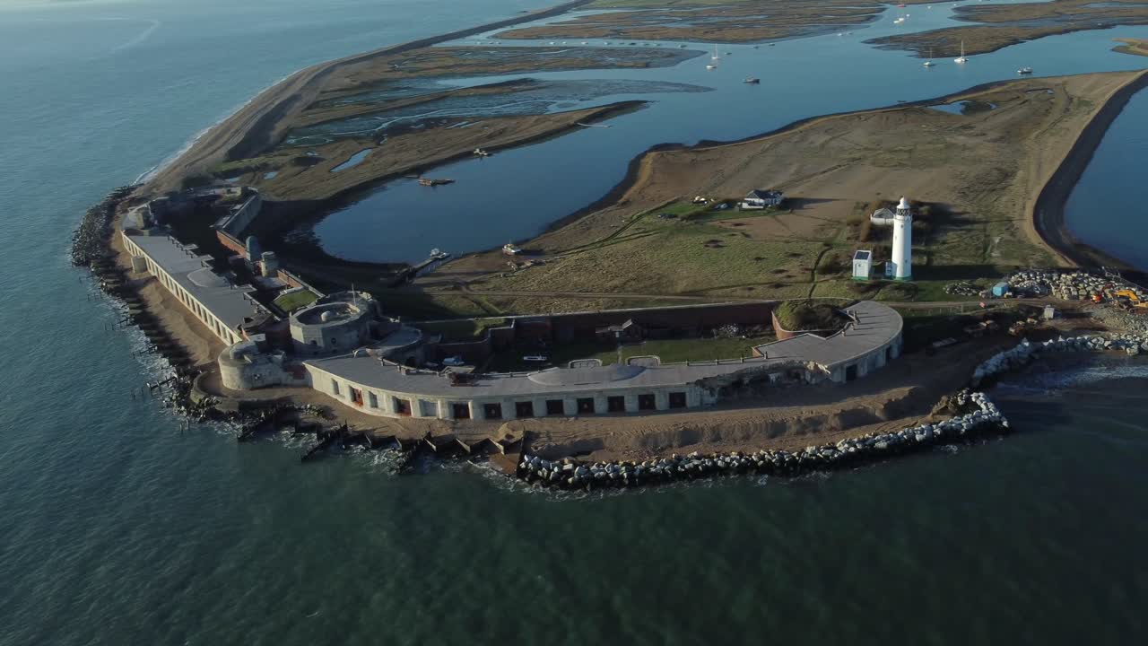 Hurst Castle, Spit And Lighthouse Free Stock Video Footage Download Clips
