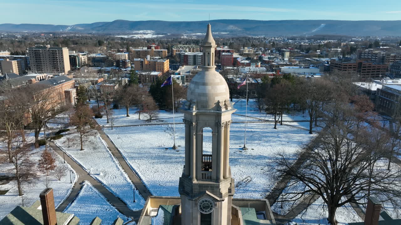 University College Campus In Winter Snow Free Stock Video Footage ...
