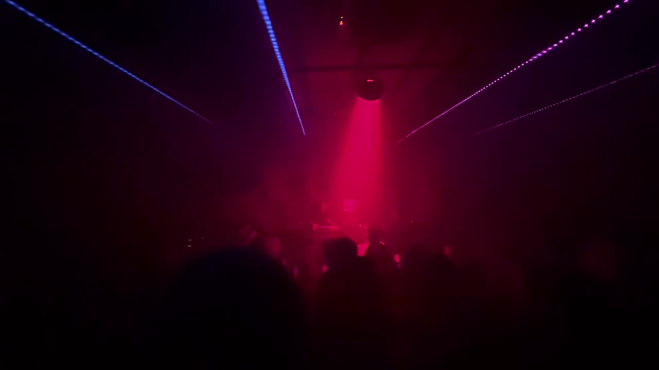 Concert Crowds Dancing Inside A Club Or Disco During A Rave Or Dance ...