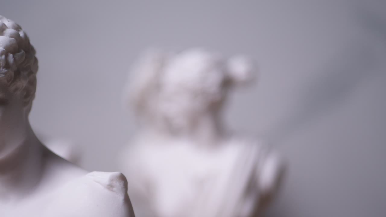 Statue Of Greek God Apollo With Others Out Of Focus - Right To Left ...