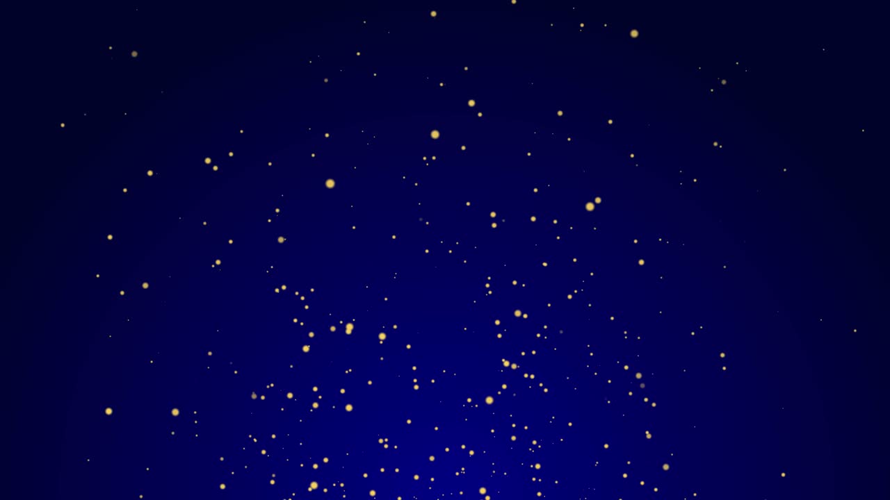 Vídeo Premium - Fondo azul animado con partículas de luz dorada que se ...