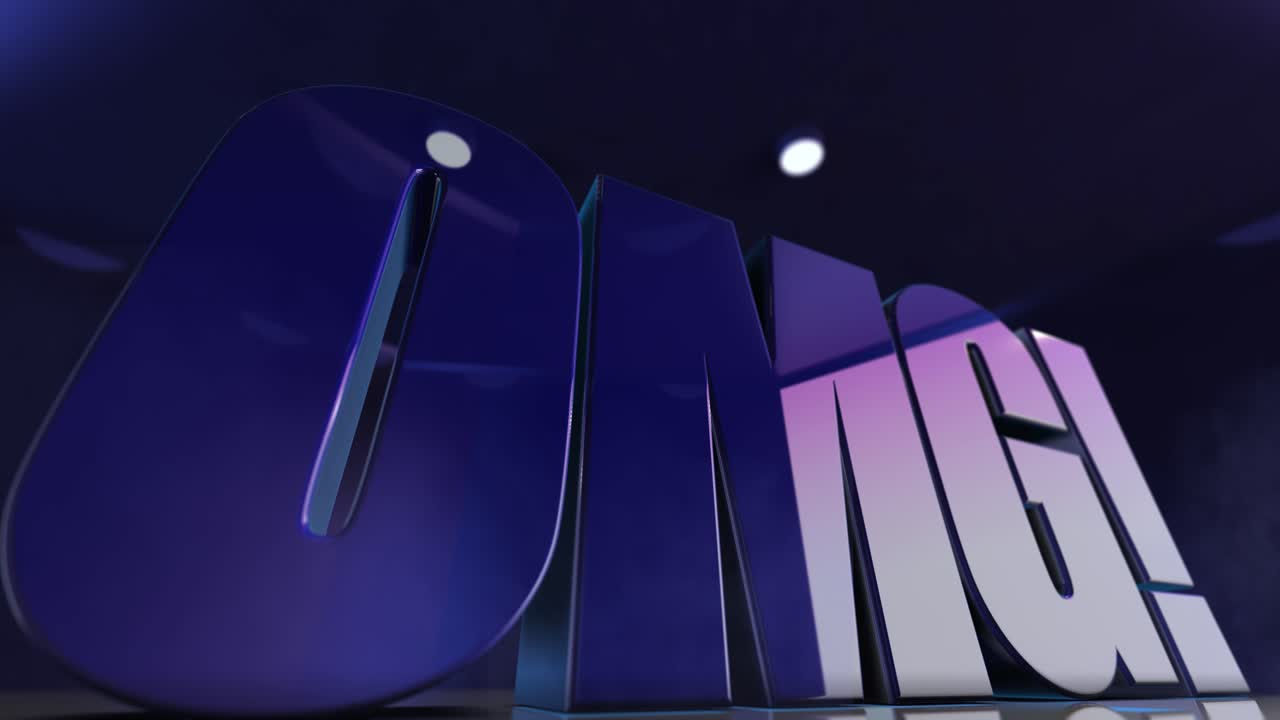 Dramatic Animated 3D Motion Graphic Of OMG Slamming Down Letter By ...