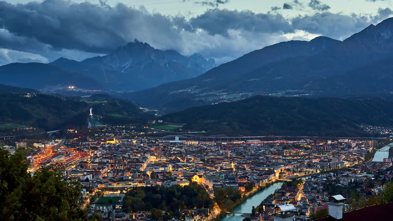 Premium stock video - Evening to night time lapse overlooking the ...