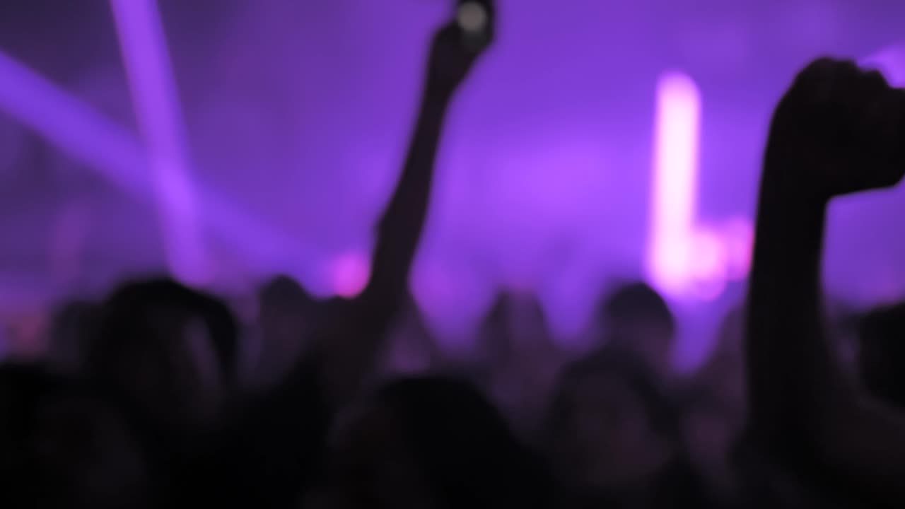 Party Club Rave Dancing Hand Doing Rock Sign Free Stock Video Footage ...