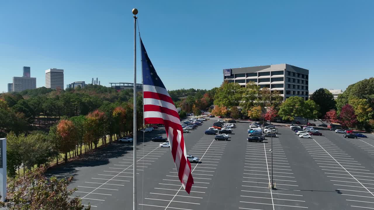 American Flag At The Weather Channel Office Headquarters In Atlanta ...