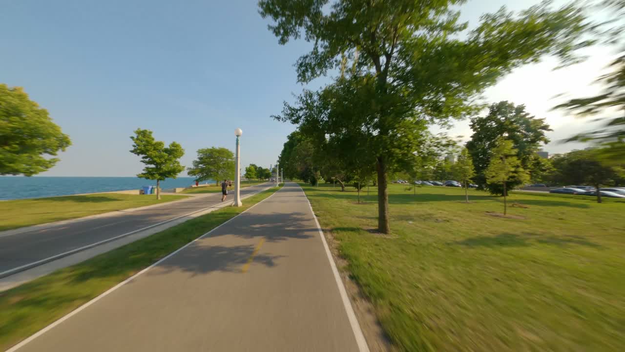 Time Lapse Of Southbound Bike Ride On Chicago's Lakefront Trail Bike ...