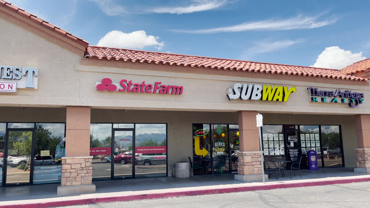 Various Businesses And Stores In A Small Strip Mall In Arizona Free ...
