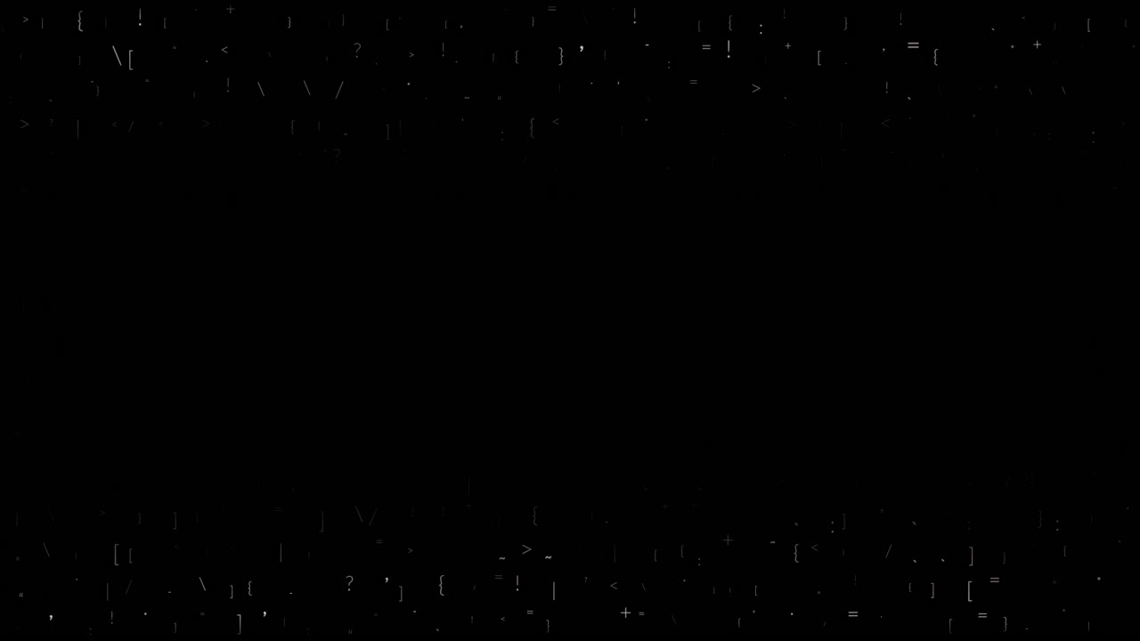 Premium stock video - Dynamic watermark overlay, punctuation marks on ...