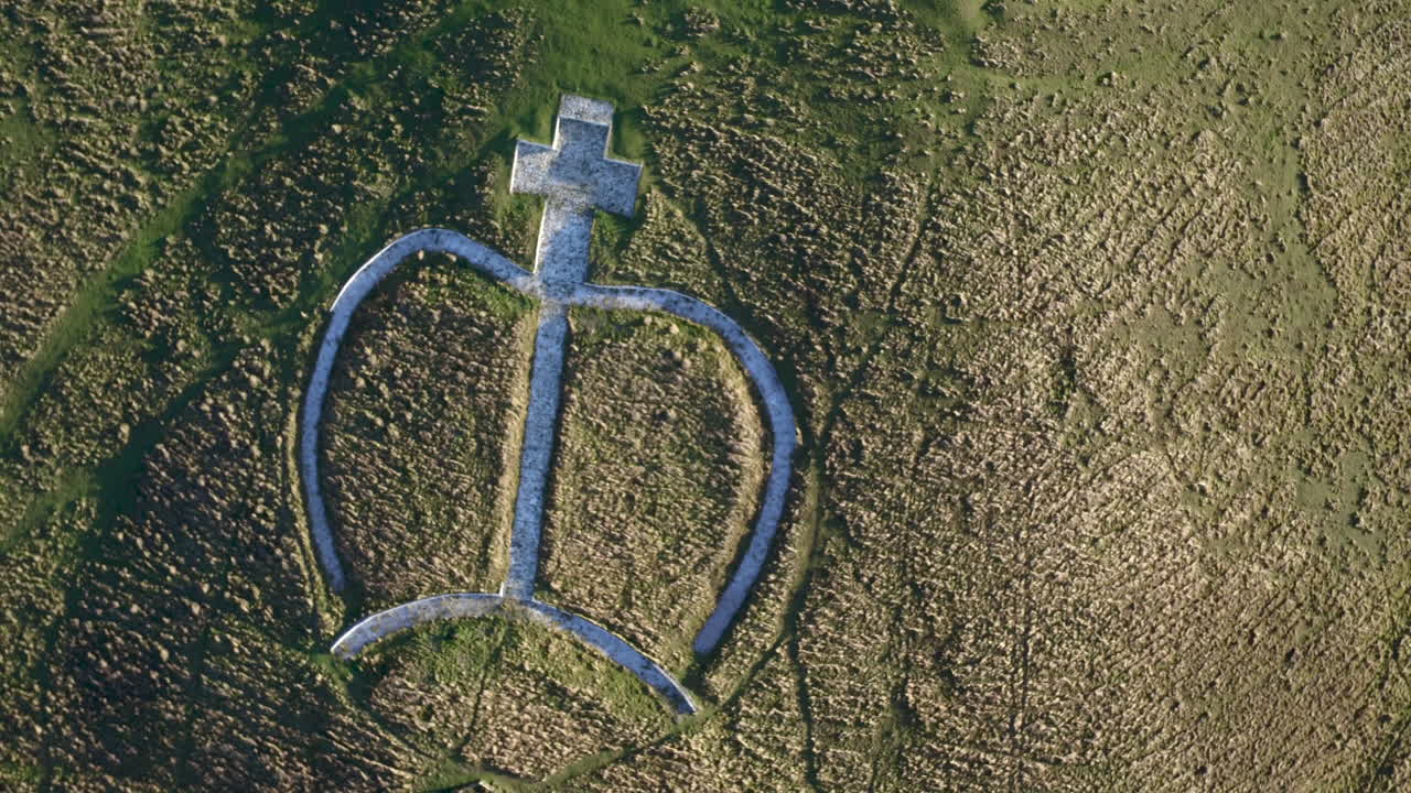 Aerial View Of The Chalk Wye Crown, Located On The Hillside Of The Wye ...