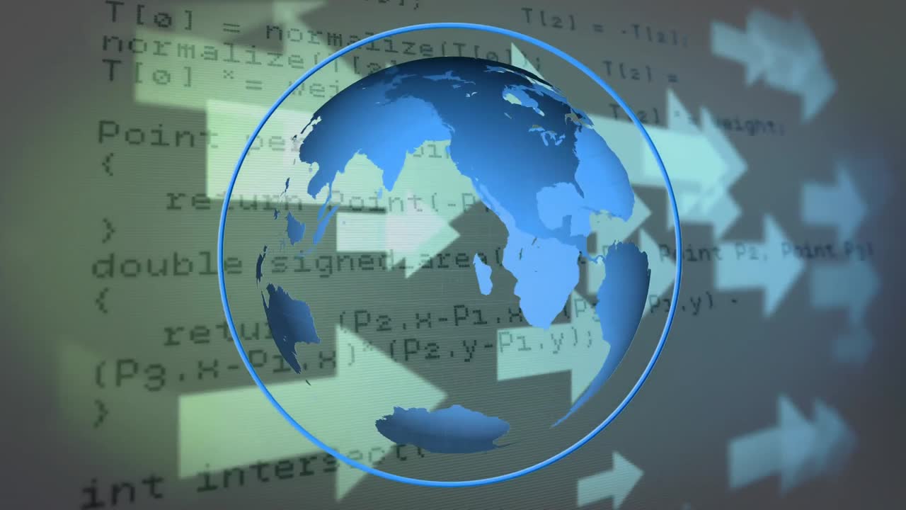 Premium stock video - Globe and codes