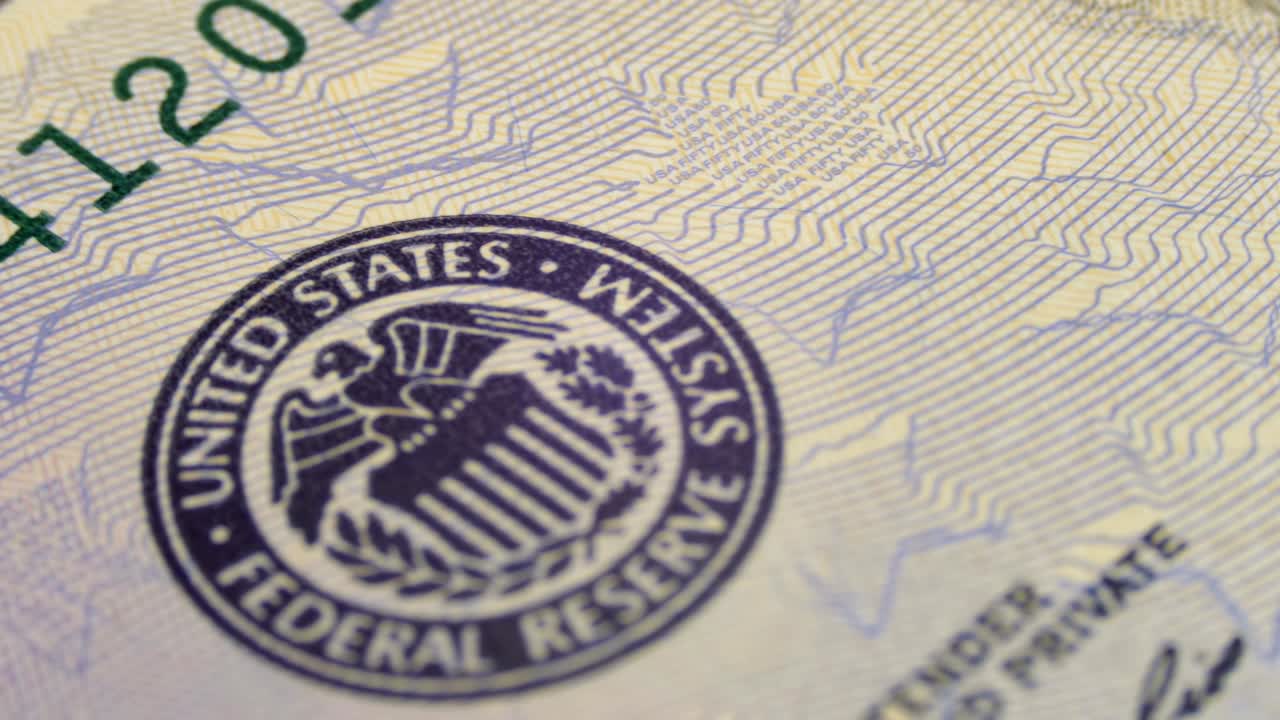Part of the 100 US Bills, view on Printing Type of the United States ...