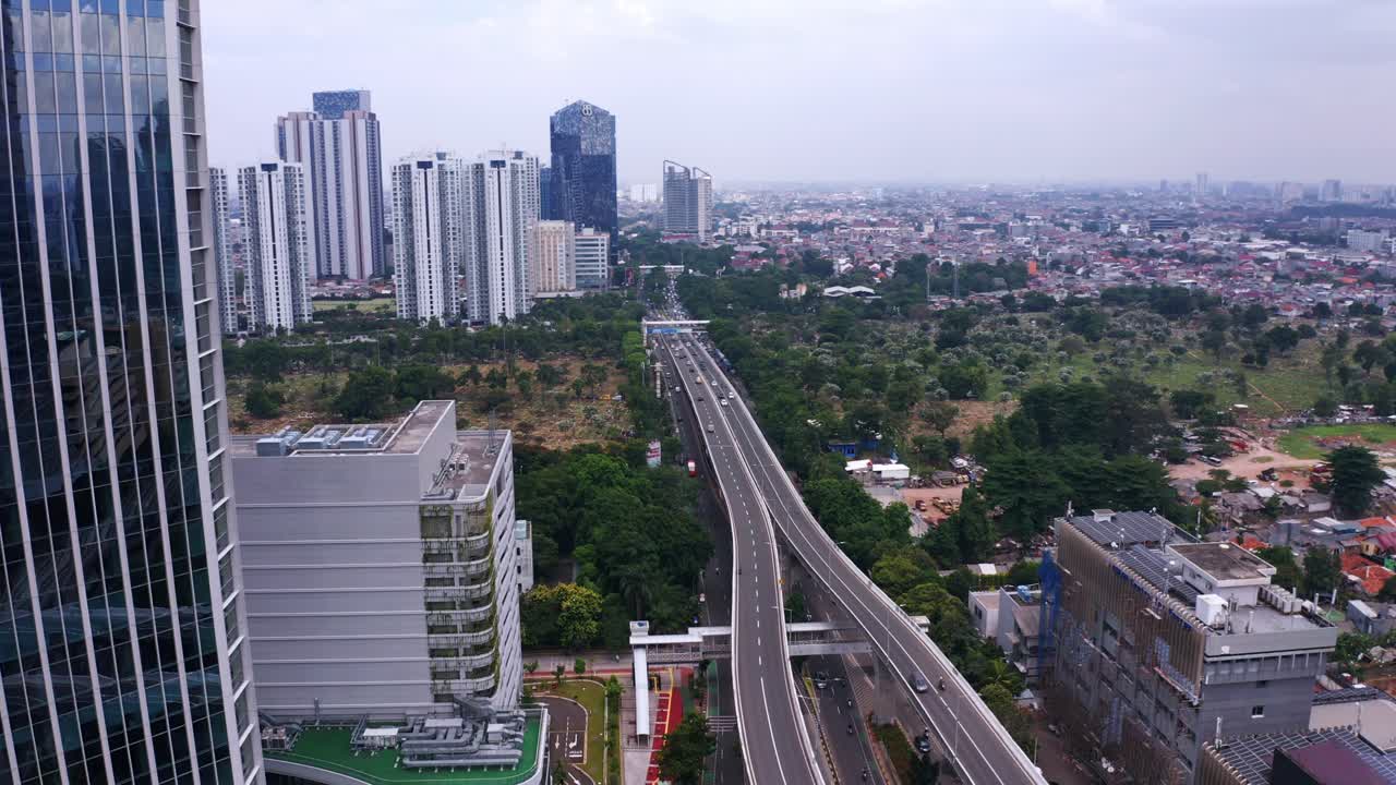 Premium stock video - Elevated road bridges and city skylines in ...