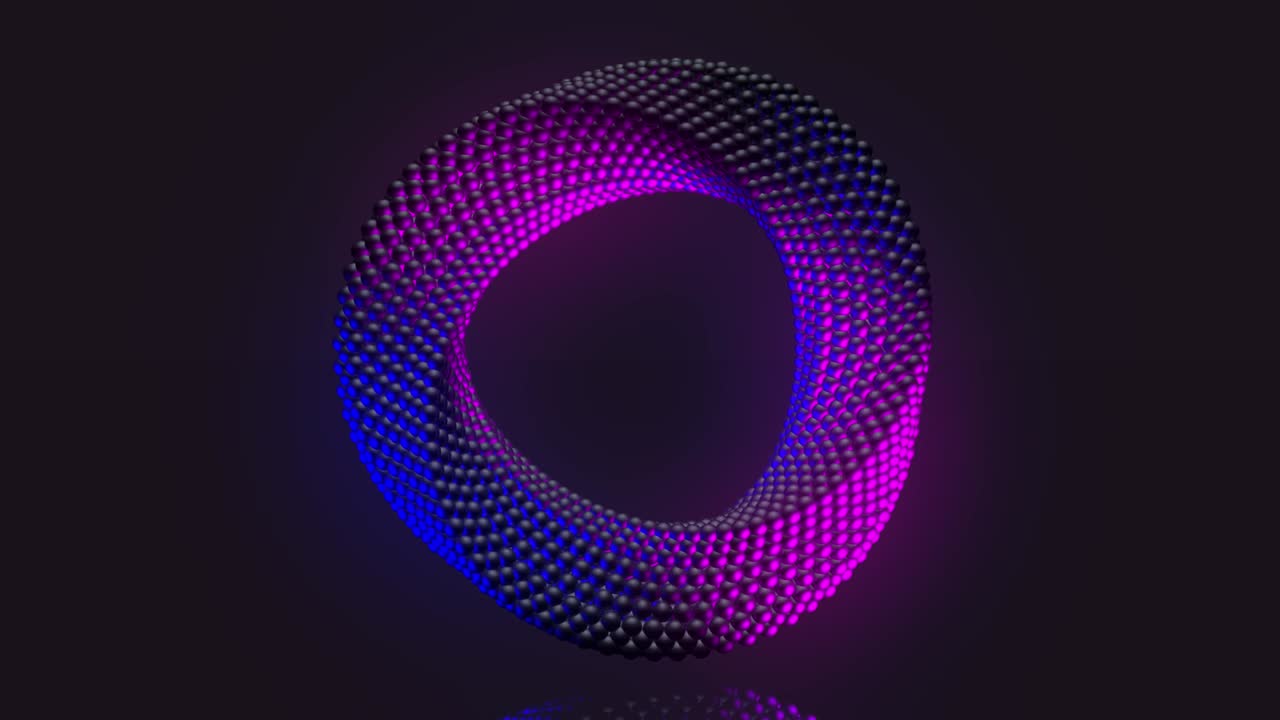 3d render Abstract ring rotating. Moebius ring. Motion design. Smooth ...