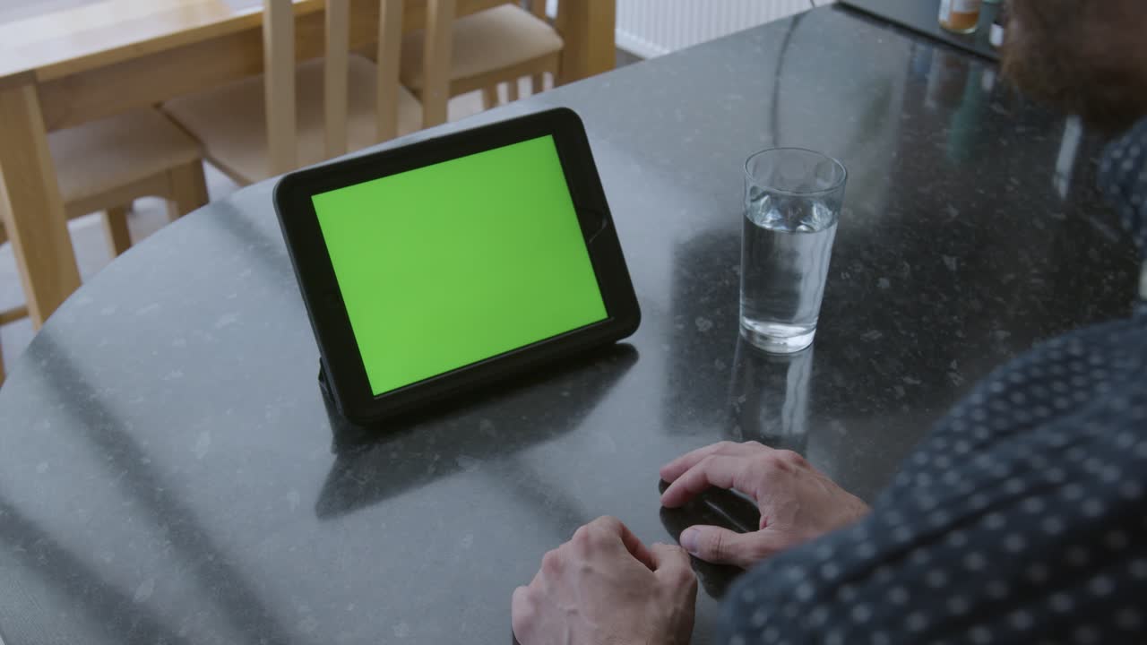 Smartly Dressed Man Talking In A Zoom Webcam Business Team Meeting On A ...