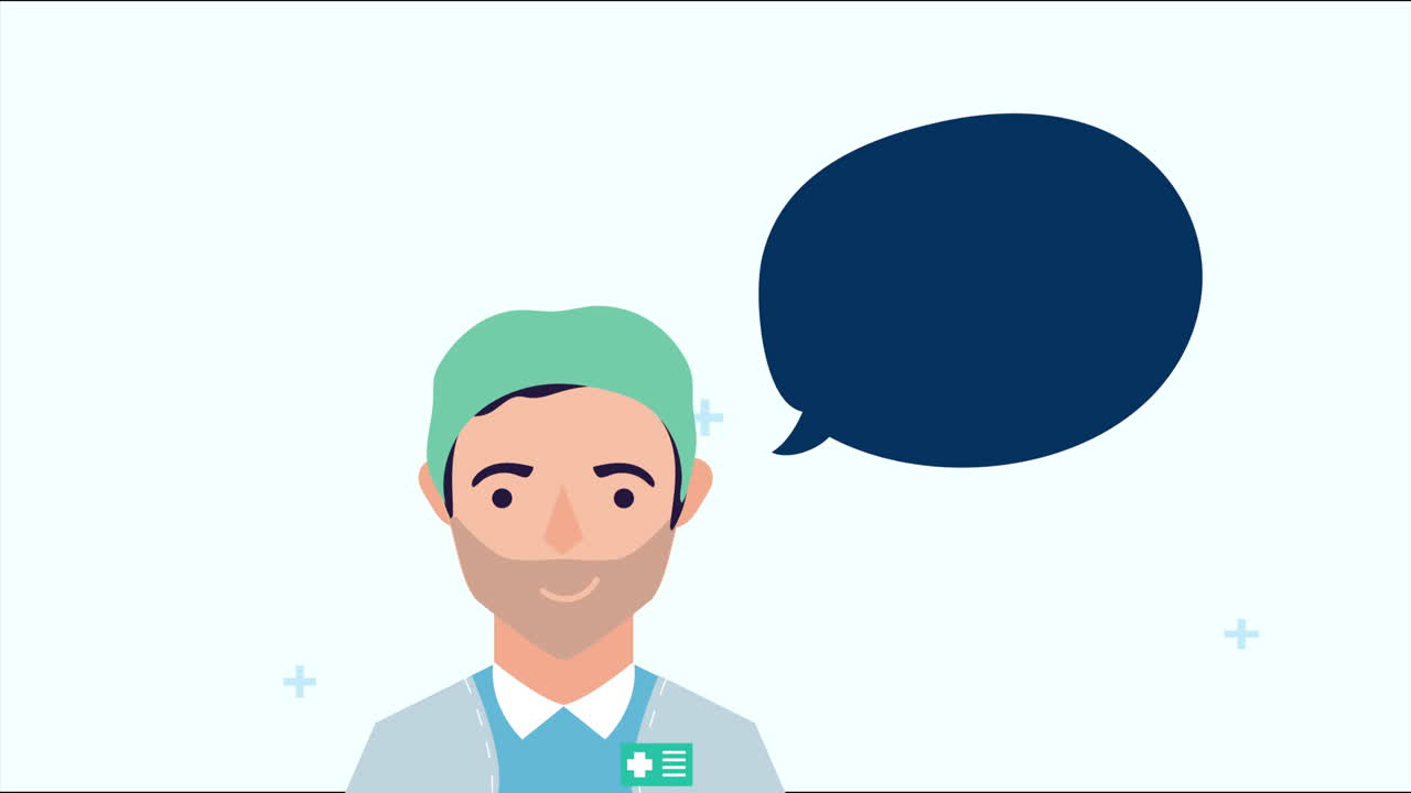 doctor with speech bubble character animation | freepik
