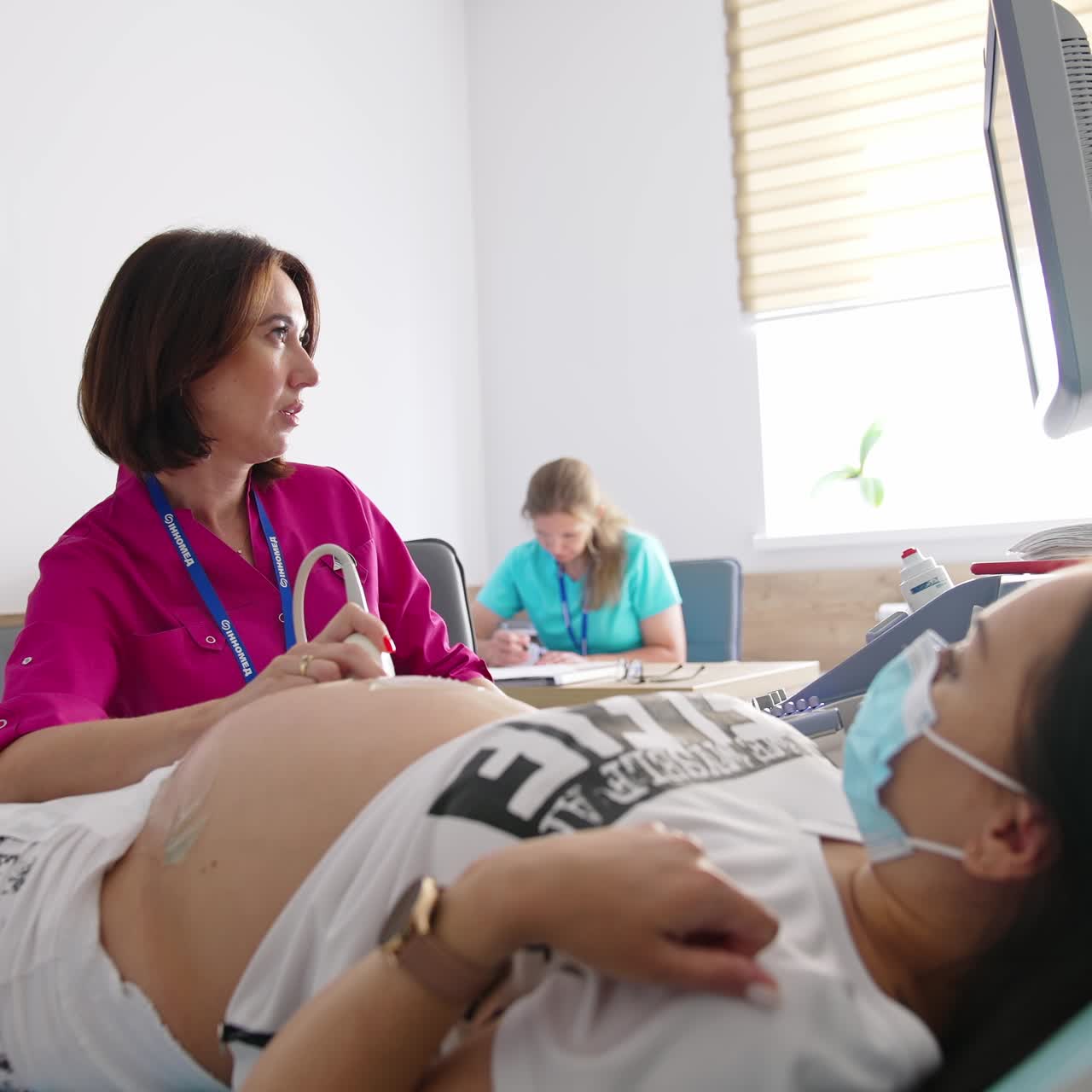 Obstetric ultrasound scanning in maternity clinic. Ultrasound ...
